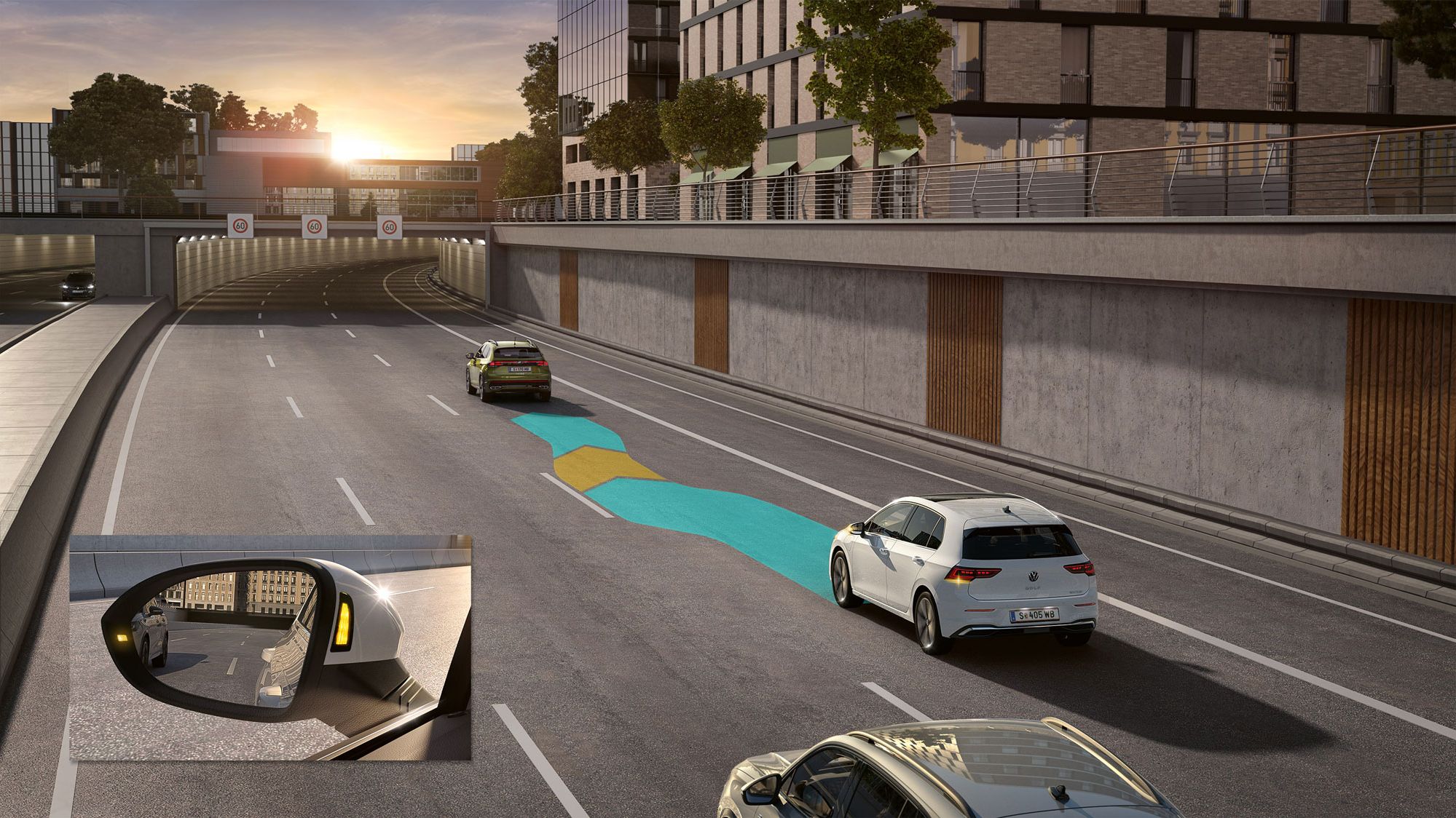 Der neue VW Golf GTE | Spurhalteassistent „Lane Assist“ und ...