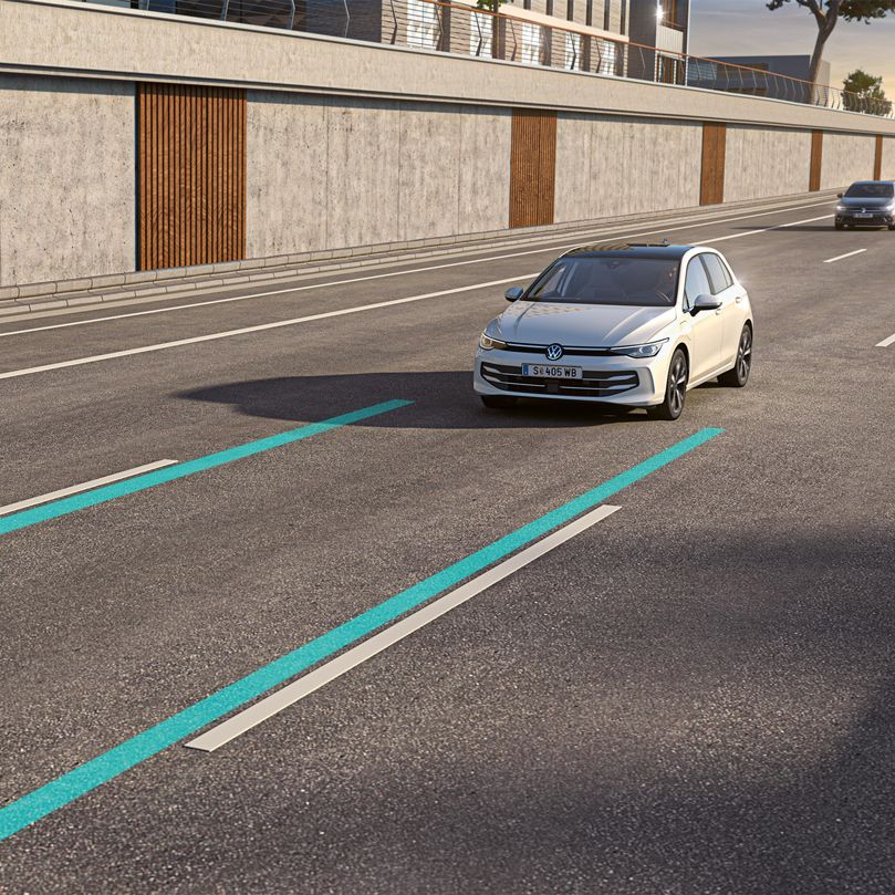 Der neue VW Golf GTE | Spurhalteassistent „Lane Assist“ und ...