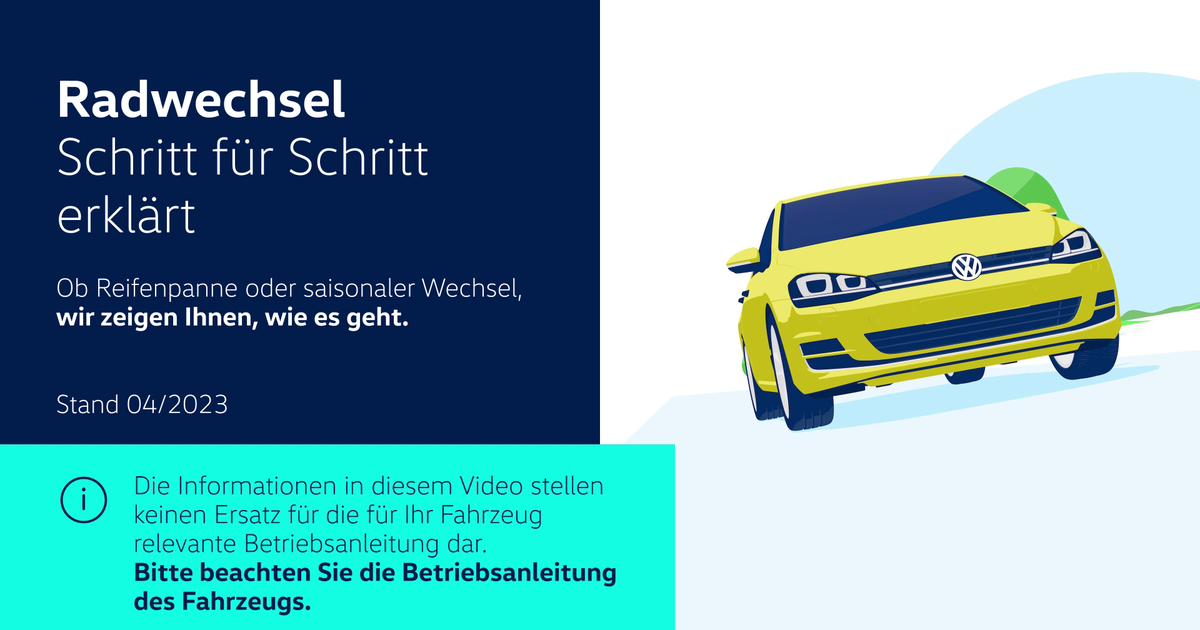 Reifenwechsel Schritt für Schritt erklärt | Volkswagen Österreich