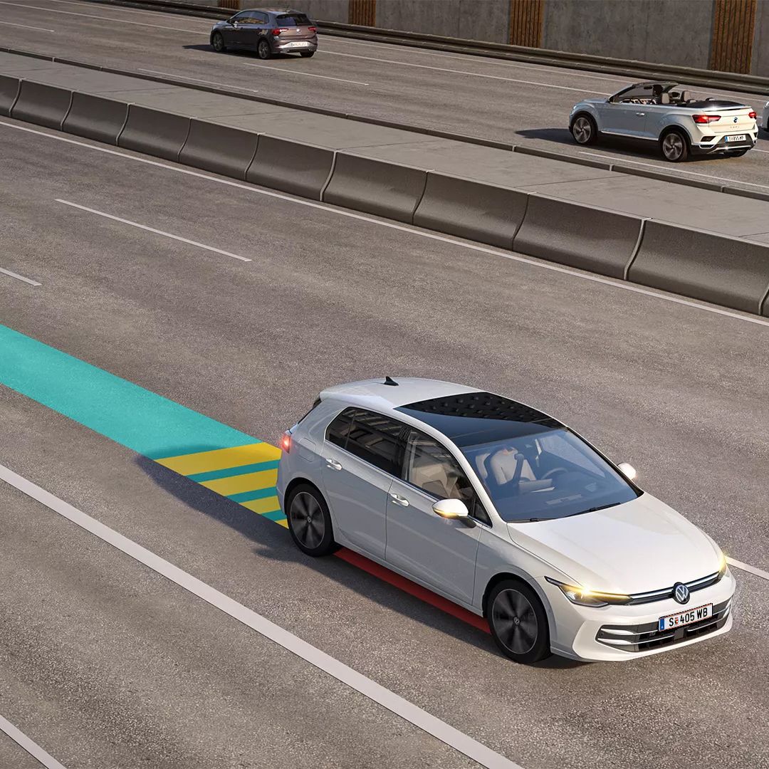 Der neue VW Golf GTE | Spurhalteassistent „Lane Assist“ und ...